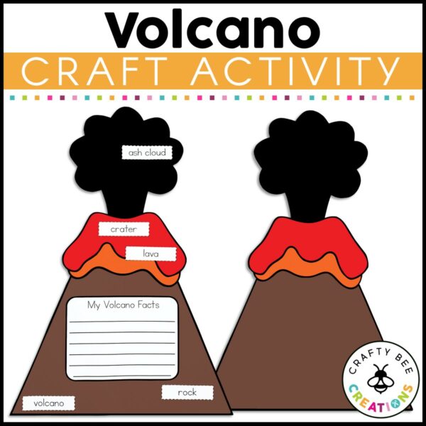 Volcano Craft | Natural Disaster Activity | Landforms | Volcano Writing ...