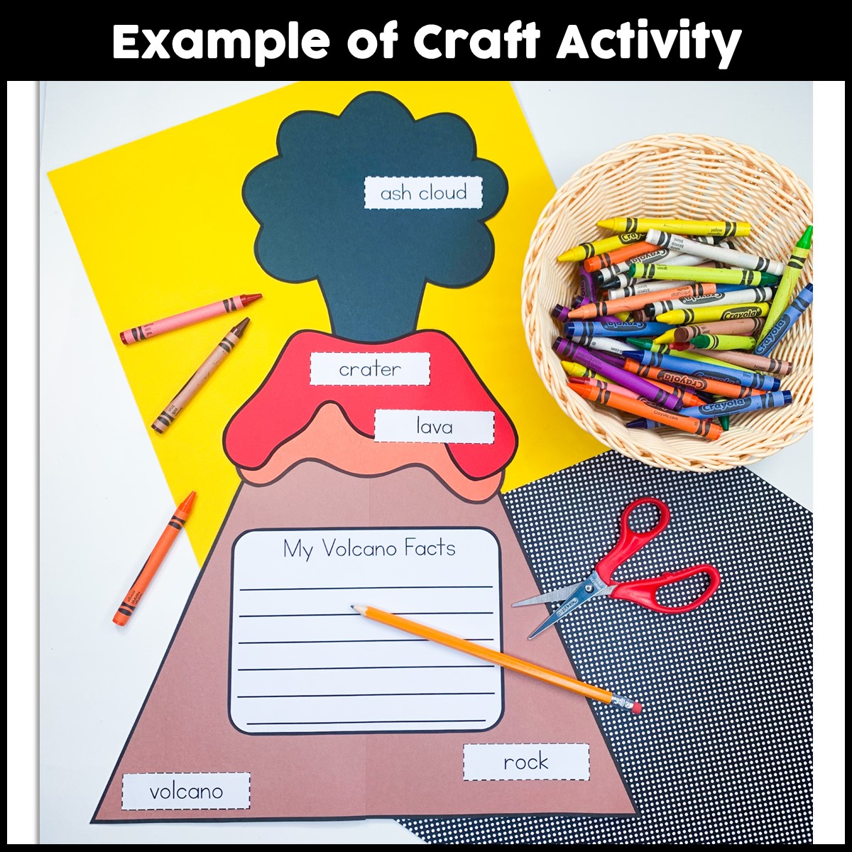 Volcano Craft | Natural Disaster Activity | Landforms | Volcano Writing ...