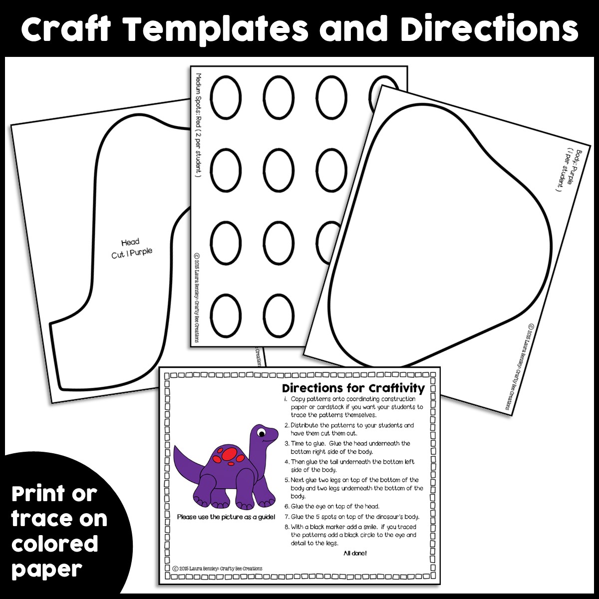 Dinosaur Craft | Brontosaurus Craft | Prehistoric Activities | Dinosaur ...