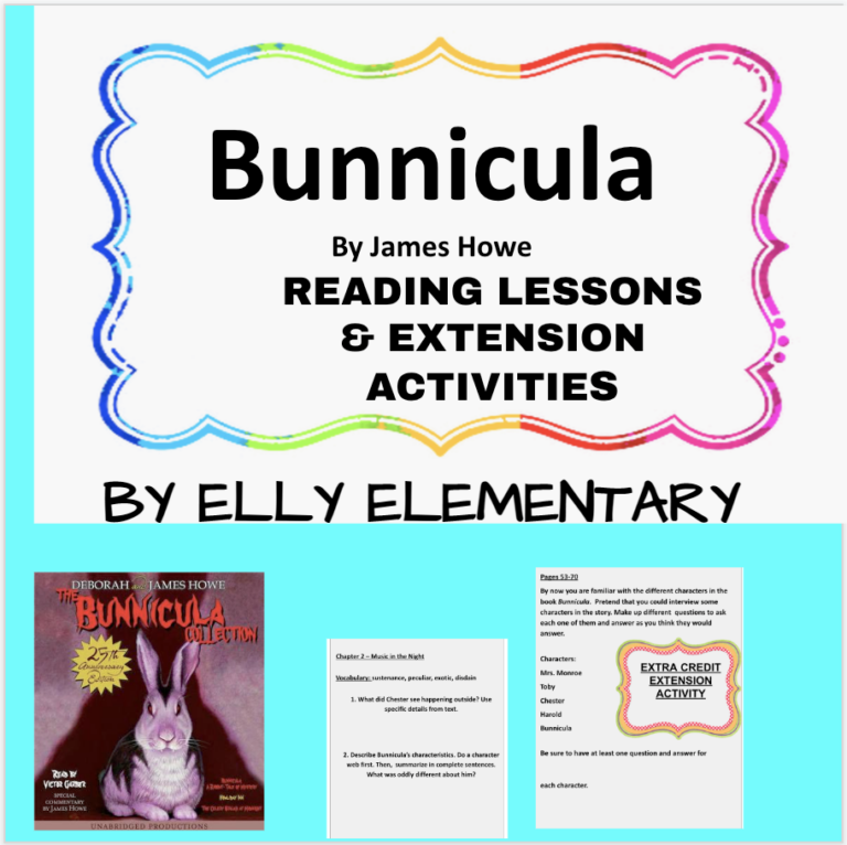 BUNNICULA READING LESSONS & EXTENSION ACTIVITIES | Made By Teachers