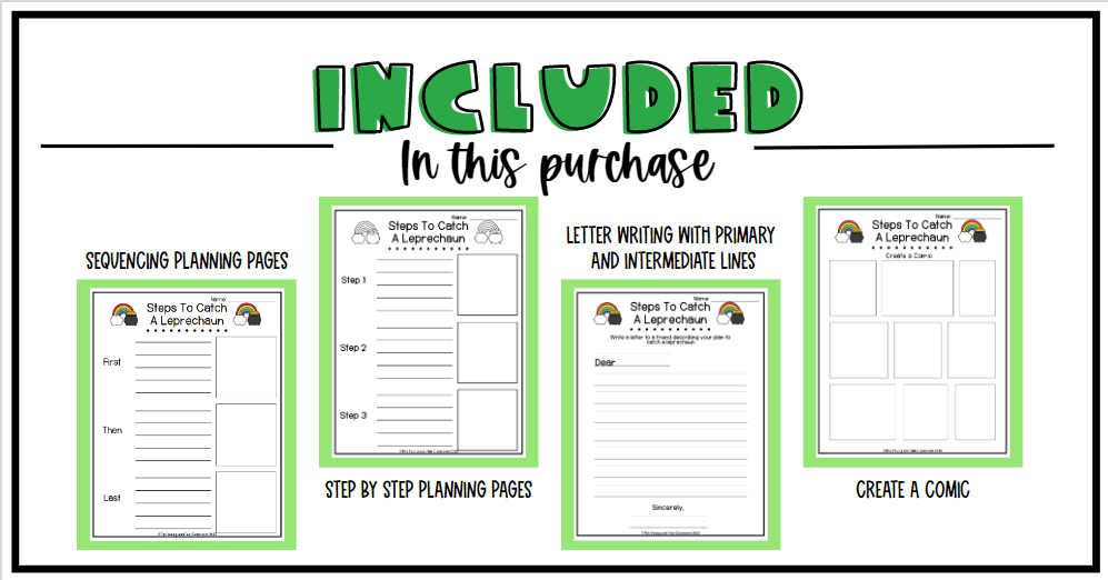 Leprechaun Writing Activities- St. Patrick's Day - Sequence and ...