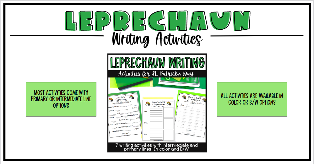 Leprechaun Writing Activities- St. Patrick's Day - Sequence and ...