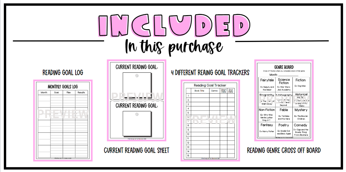 Student Reading Goal Tracker For Accountability- Readers Workshop ...