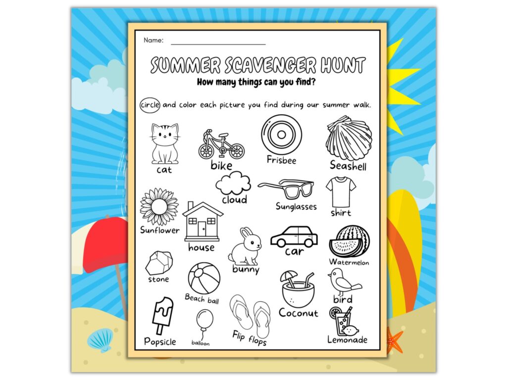 summer Scavenger Hunt and Nature Walk: Discover the Magic of the Season ...