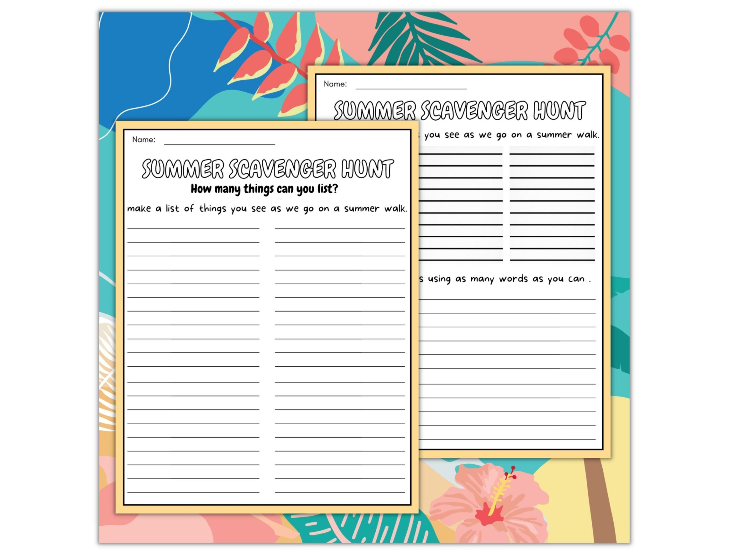 summer Scavenger Hunt and Nature Walk: Discover the Magic of the Season ...