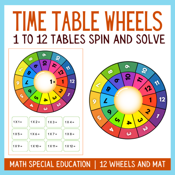 Times Tables wheel Multiplication Math special education | Made By Teachers