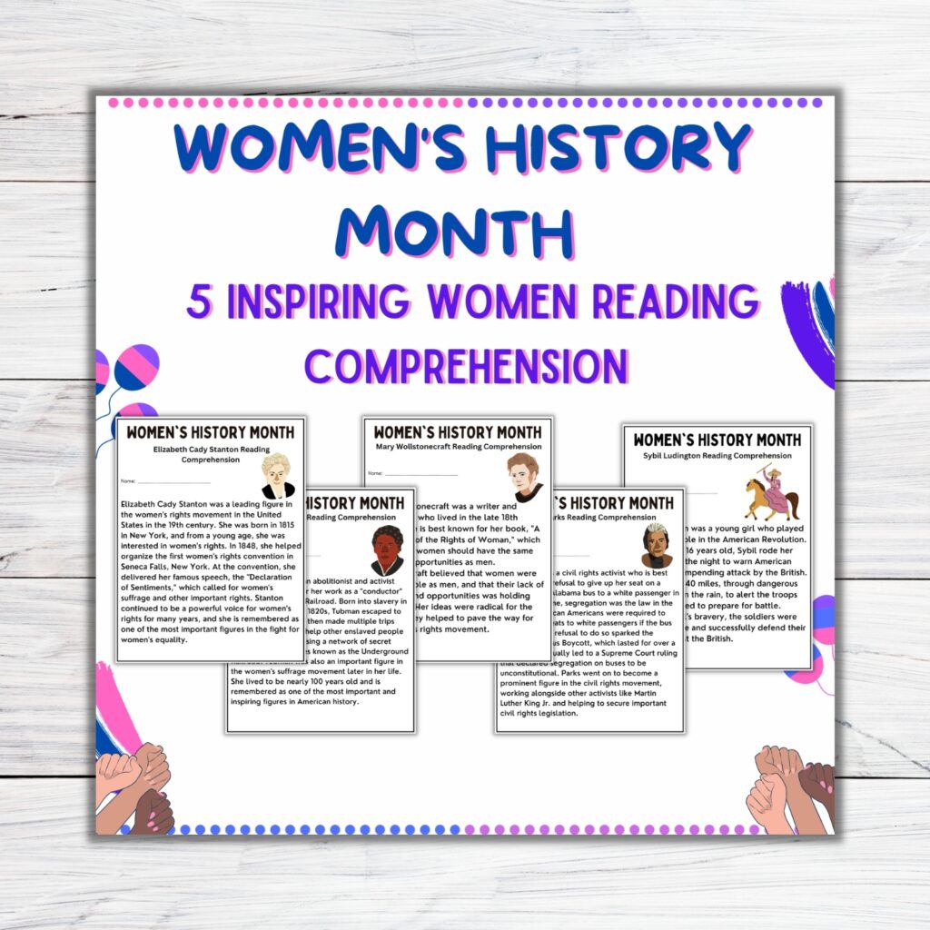 Women's History Month Bundle: 10 Inspiring Women Reading Comprehension ...