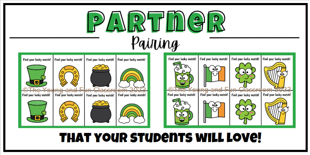Partner Matching Cards- St. Patrick's Day | Made By Teachers
