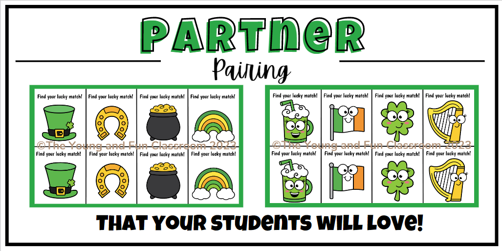 Partner Matching Cards- St. Patrick's Day | Made By Teachers