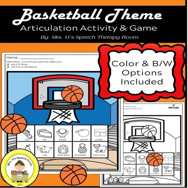 Basketball Speech Therapy Articulation Activity | Made By Teachers