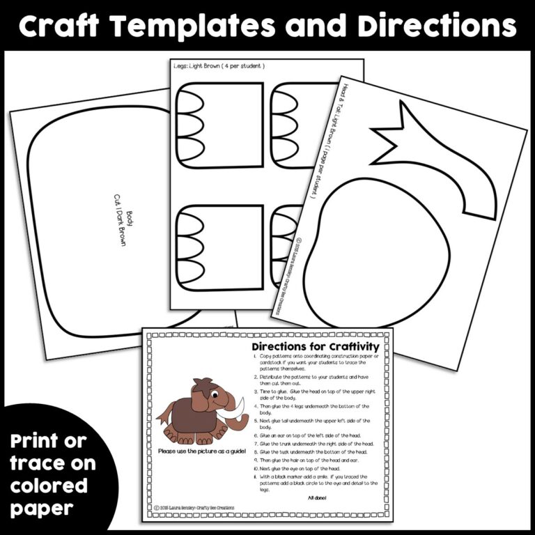 Woolly Mammoth Craft | Ice Age Craft Activities | How to Wash a Woolly ...