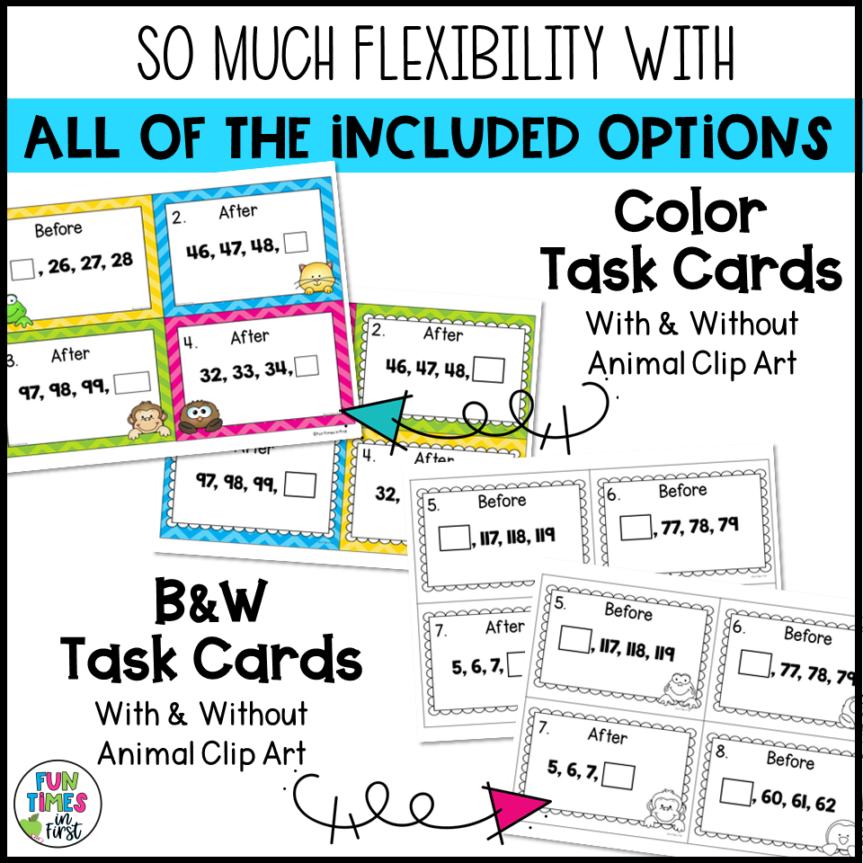 Before and After Numbers to 120 Math Task Cards and Digital Google ...