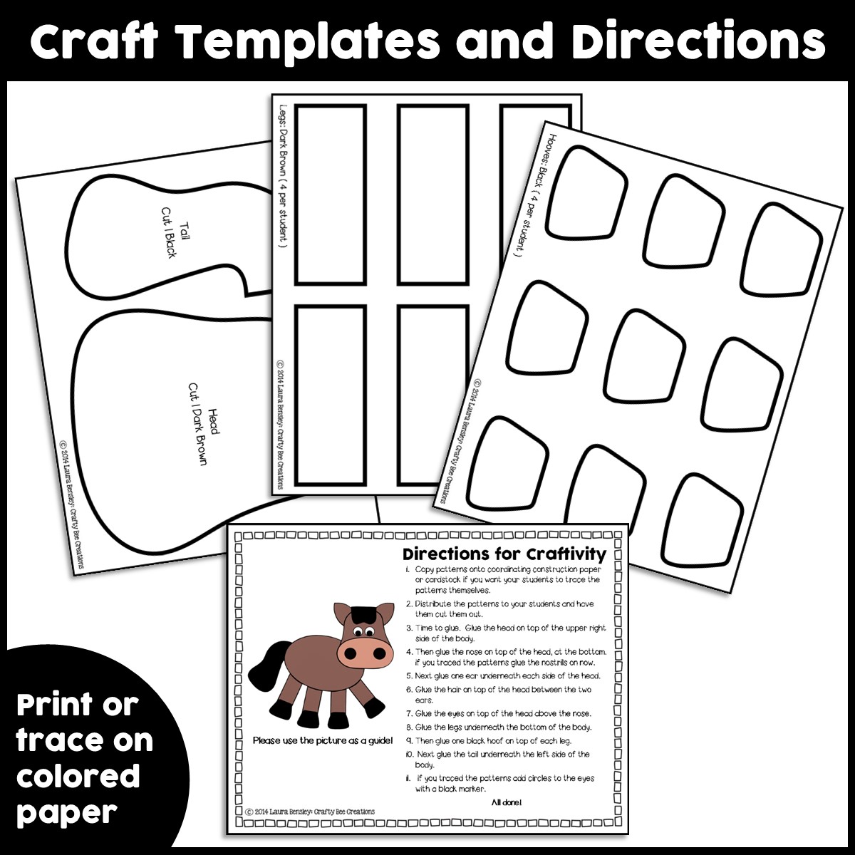 Horse Craft | Farm Animal Activities | Farm Craft | Horse Activity ...