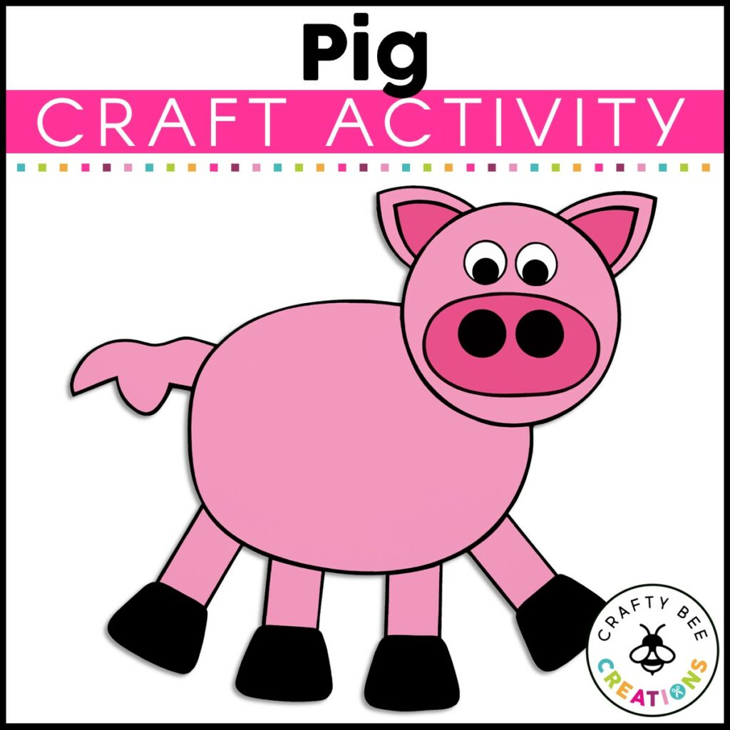 Pig Craft | Farm Animal Activities | Three Little Pigs Activity | Farm ...