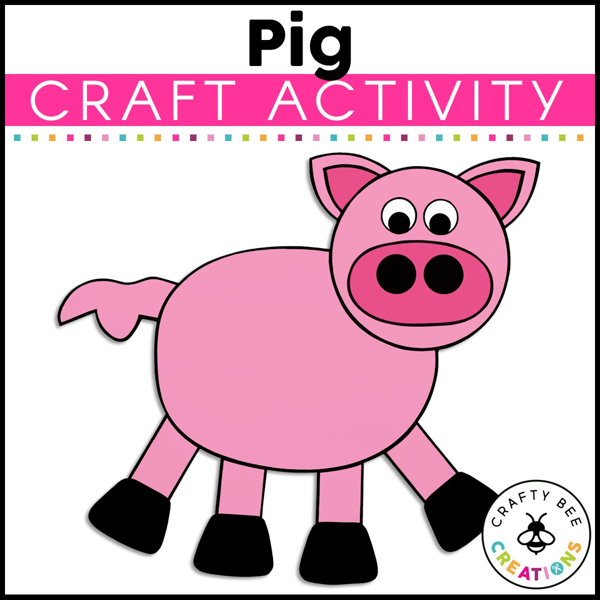 Pig Craft | Farm Animal Activities | Three Little Pigs Activity | Farm ...