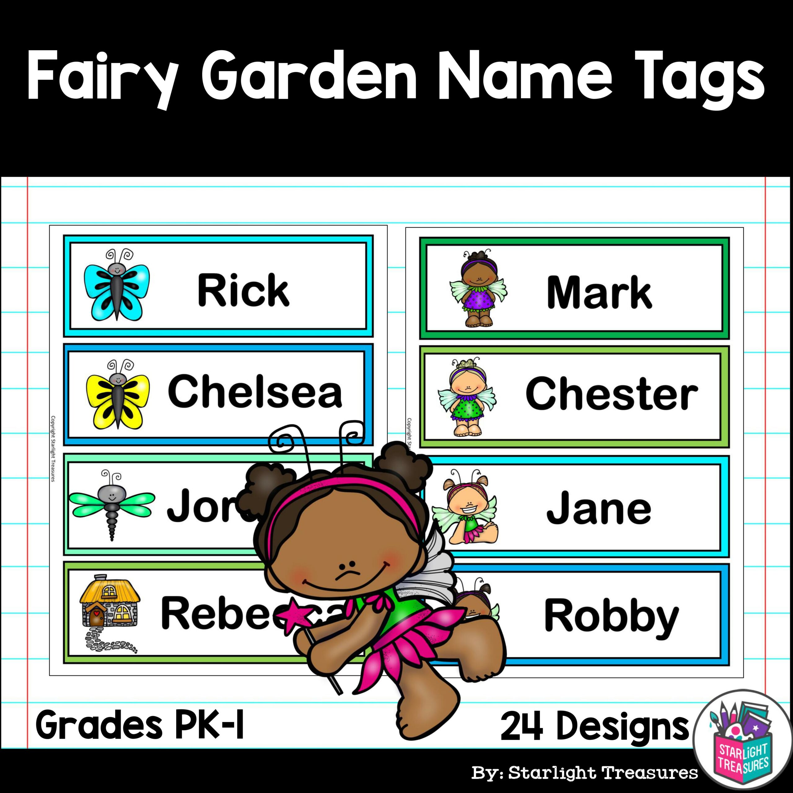 Fairy Garden Desk Name Tags - Editable | Made By Teachers
