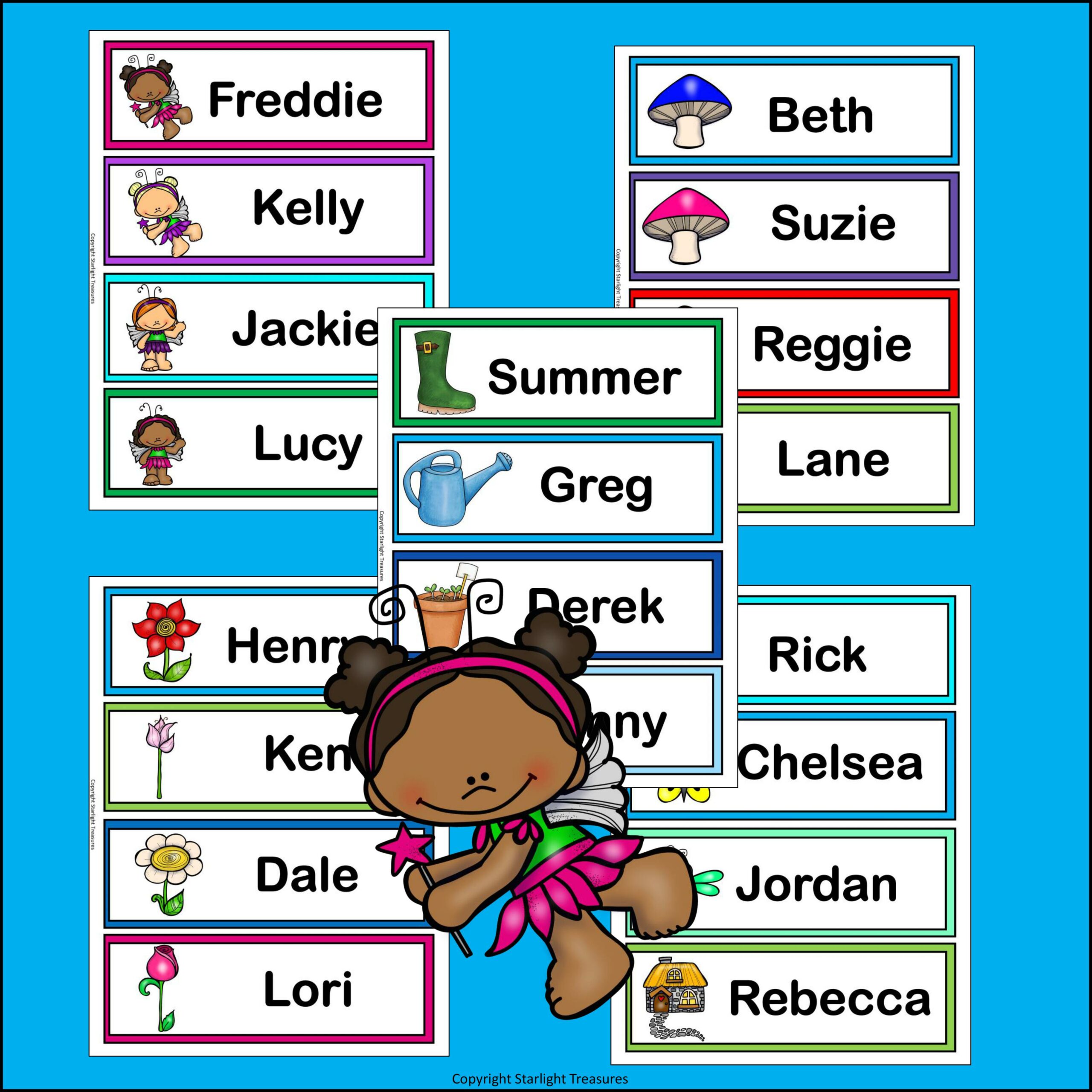 Fairy Garden Desk Name Tags - Editable | Made By Teachers