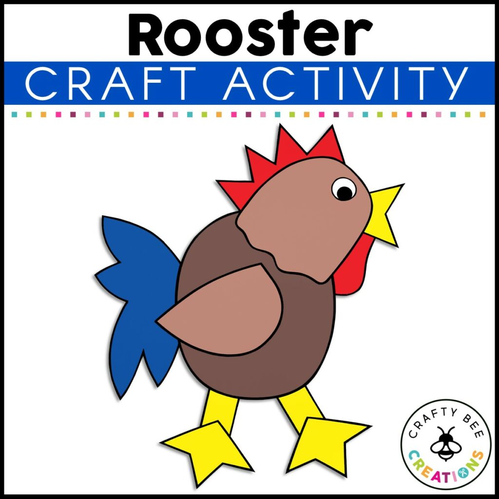 Rooster Craft | Farm Animal Activities | Farm Craft | Rooster Activity ...