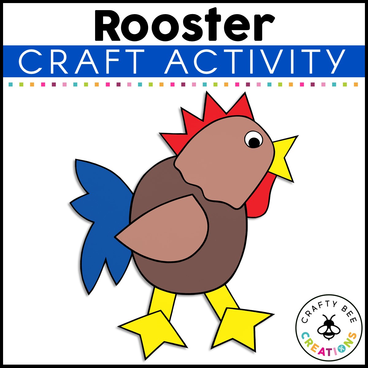 Rooster Craft Farm Animal Activities Farm Craft Rooster Activity Rooster Craft Farm Animal Activities Farm Craft Rooster Activity