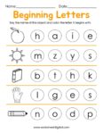10 Printable Beginning Letters Worksheets for Kindergarten Preschool ...