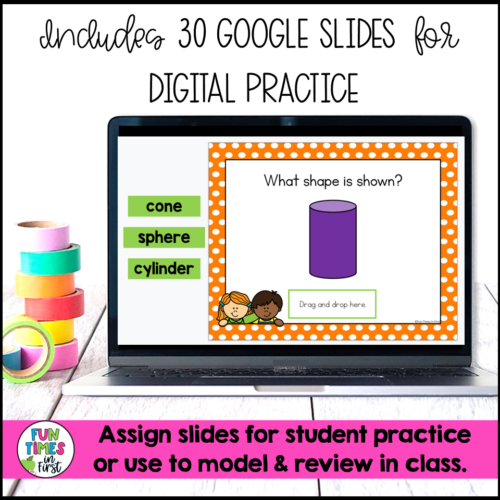 2D and 3D Shapes Math Task Cards plus Digital Google Slides | Made By ...