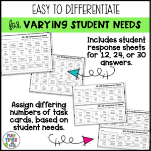 2D and 3D Shapes Math Task Cards plus Digital Google Slides | Made By ...