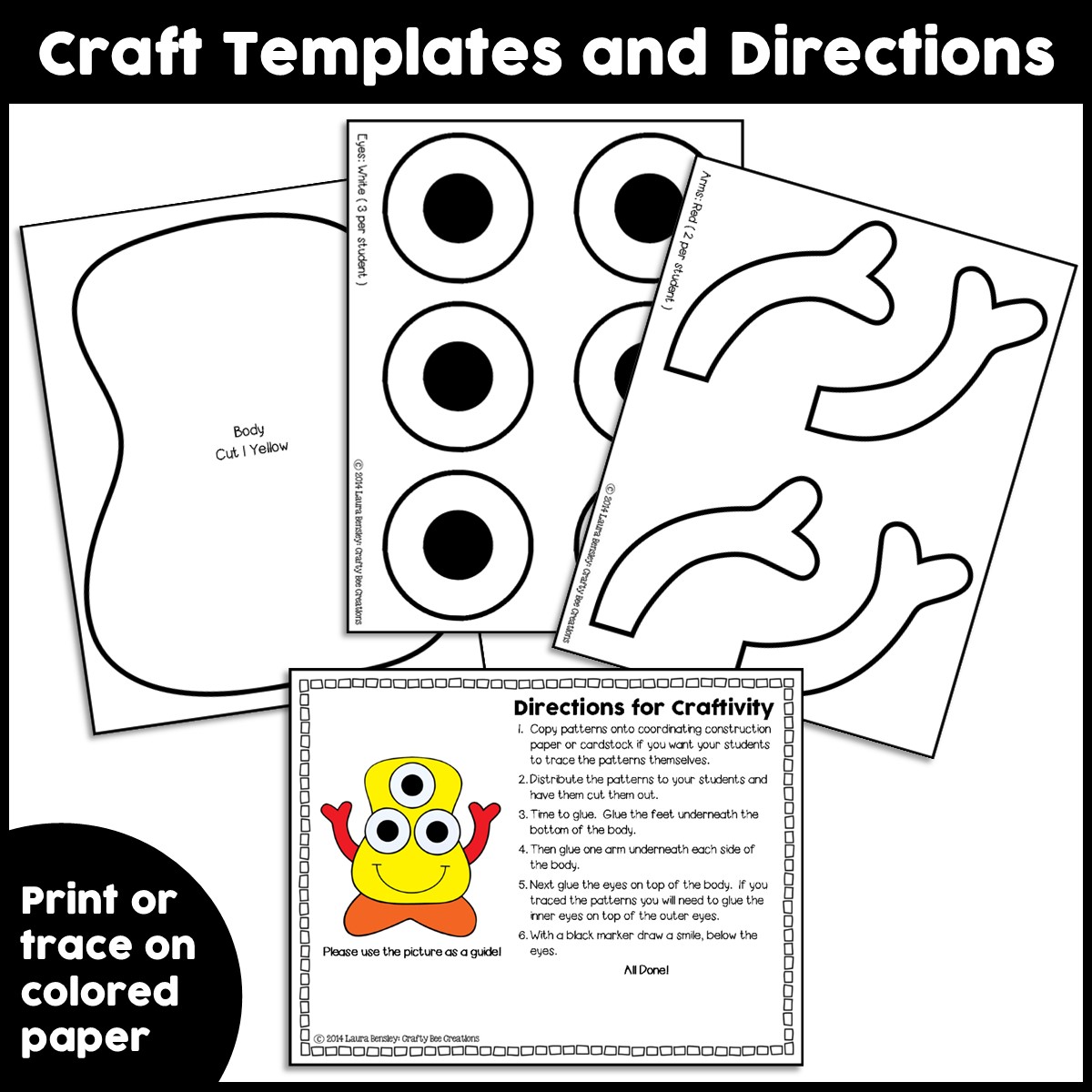 Monster Craft | Halloween Craft | Alien | Space Craft Activity ...