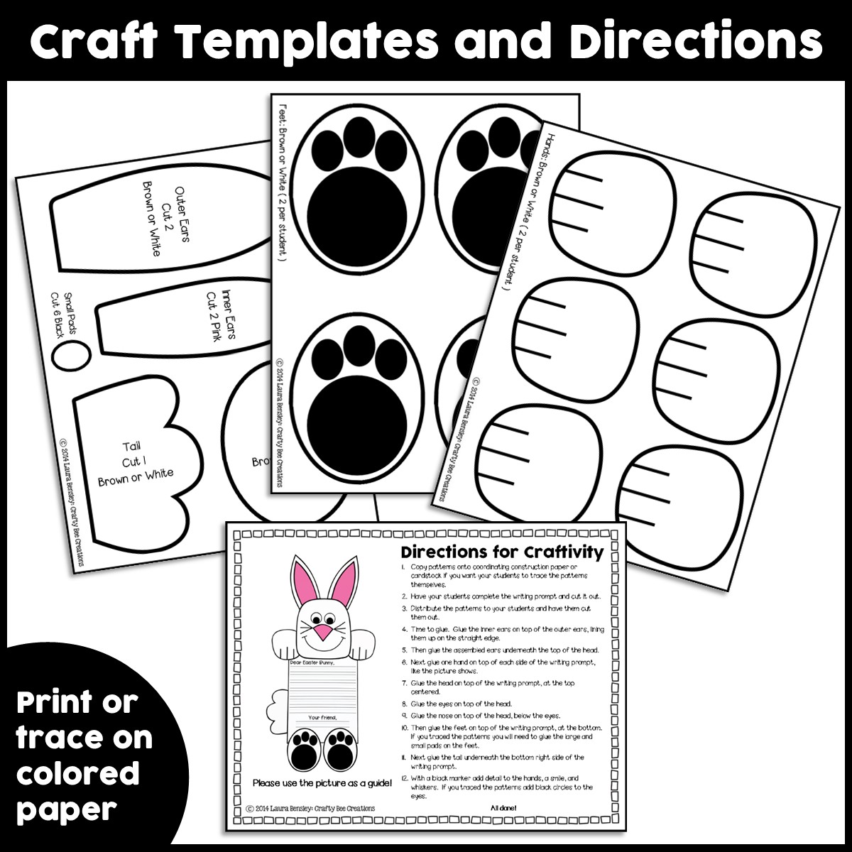 Easter Bunny Craft | Spring Activities | Easter Writing Activity ...