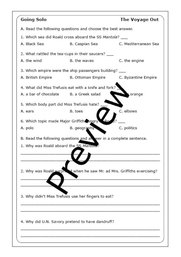 Roald Dahl "Going Solo" worksheets | Made By Teachers