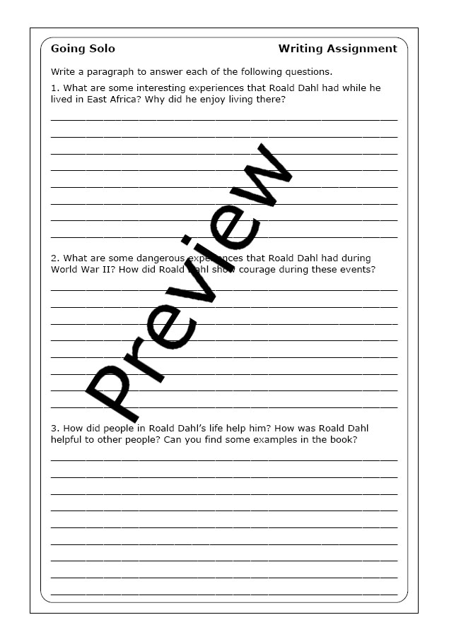 Roald Dahl "Going Solo" worksheets | Made By Teachers