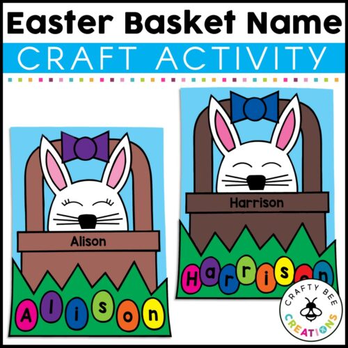 Easter Basket Name Craft | Easter Activities | Easter Bunny Bulletin ...