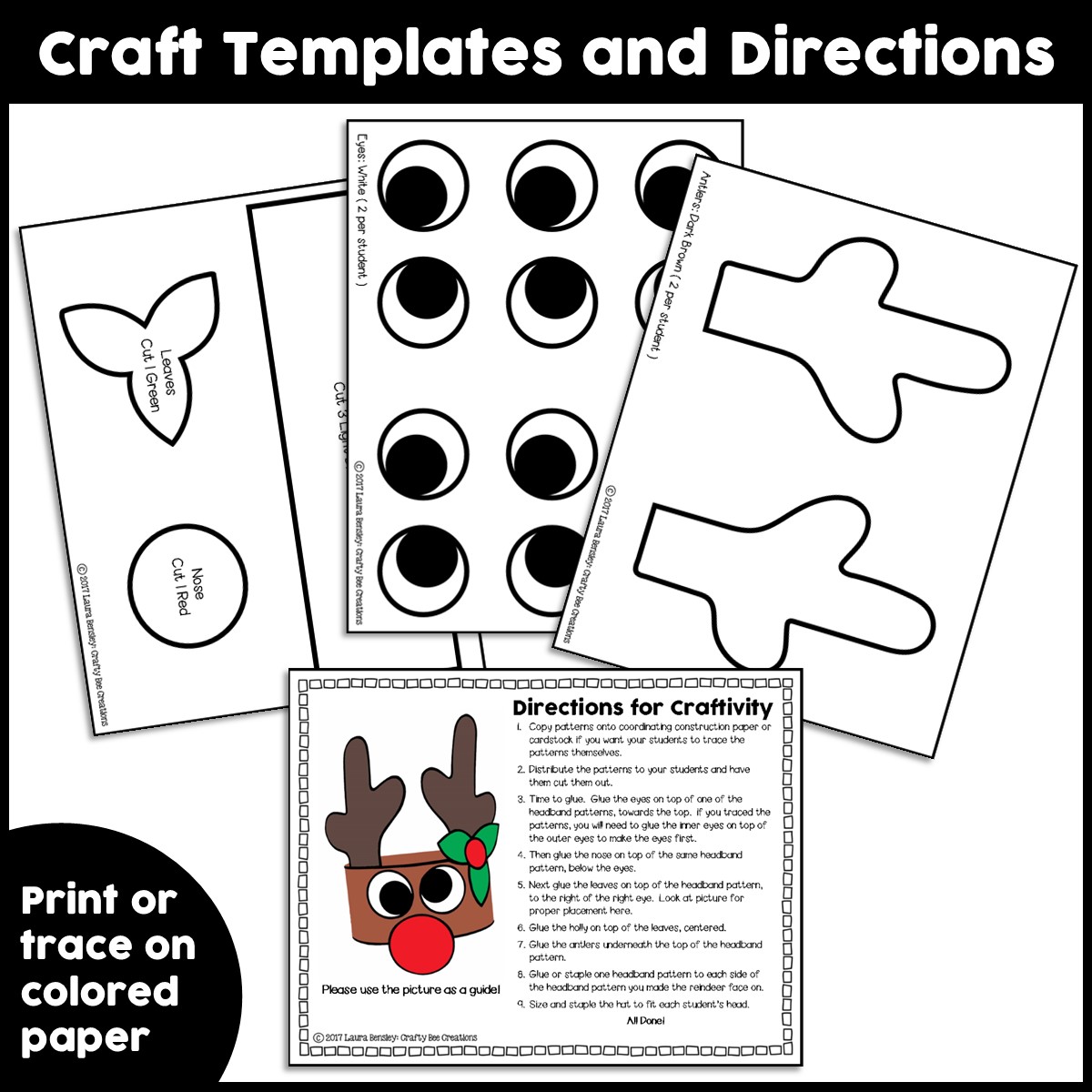 Reindeer Hat Craft | Christmas Craft | Winter Craft | Reindeer Hat ...