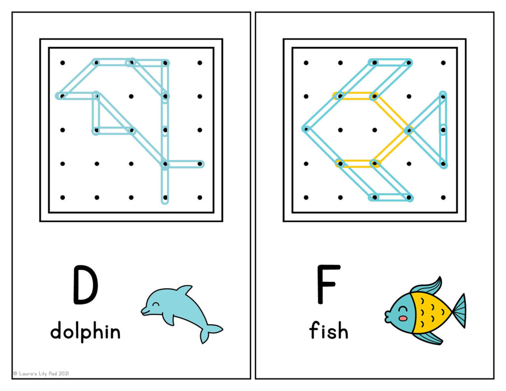 Ocean Animal Geoboard Cards | Made By Teachers
