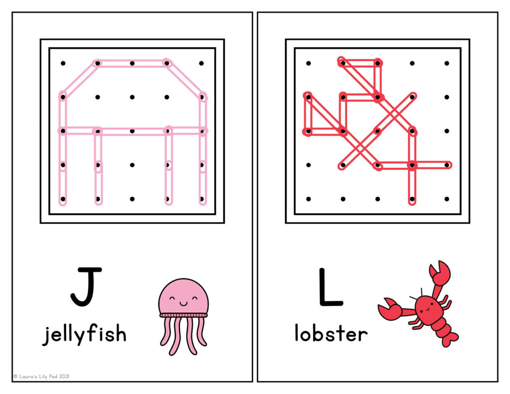 Ocean Animal Geoboard Cards | Made By Teachers