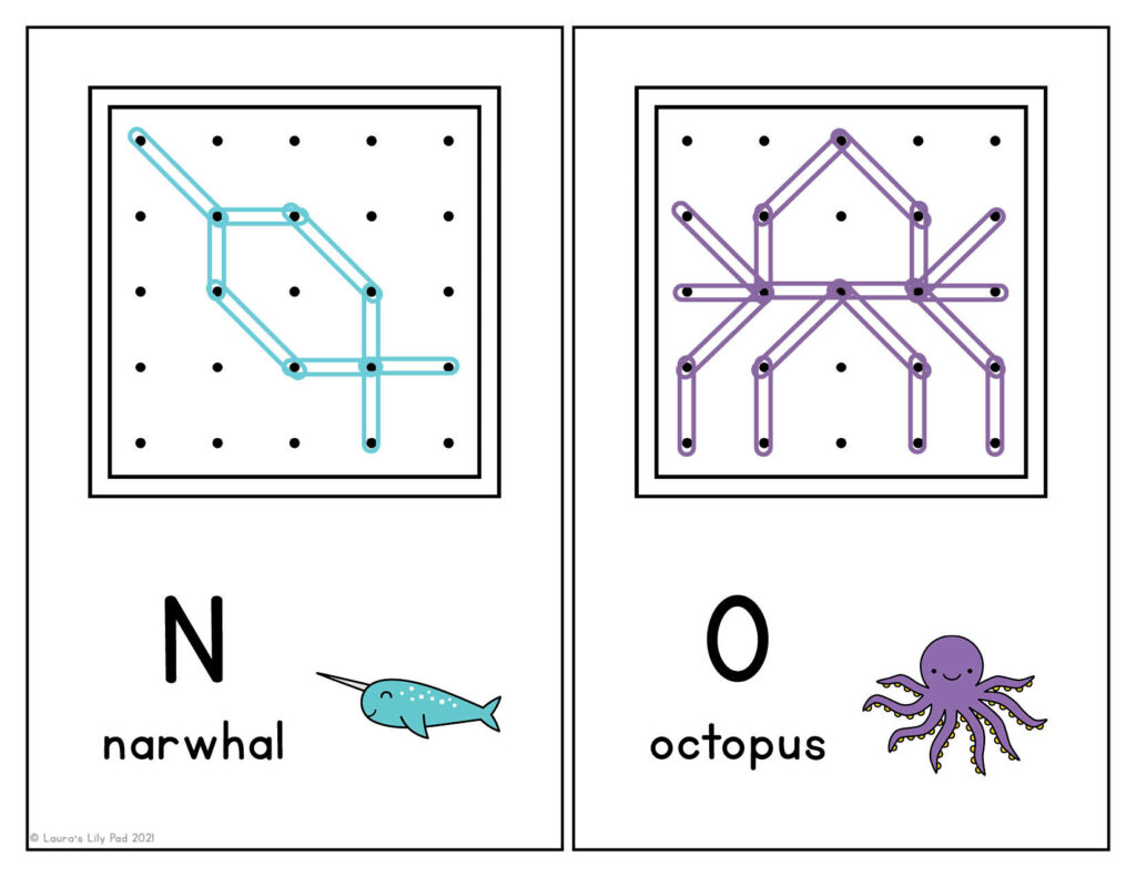 Ocean Animal Geoboard Cards | Made By Teachers