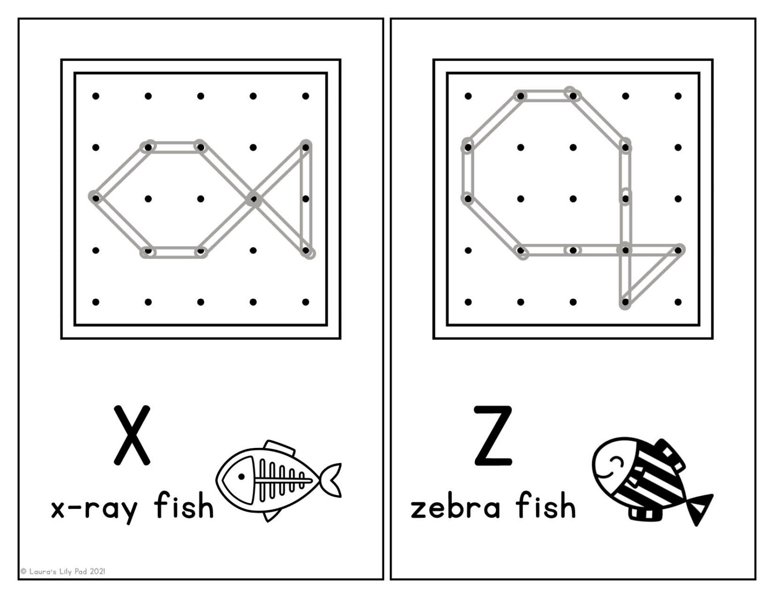 Ocean Animal Geoboard Cards | Made By Teachers