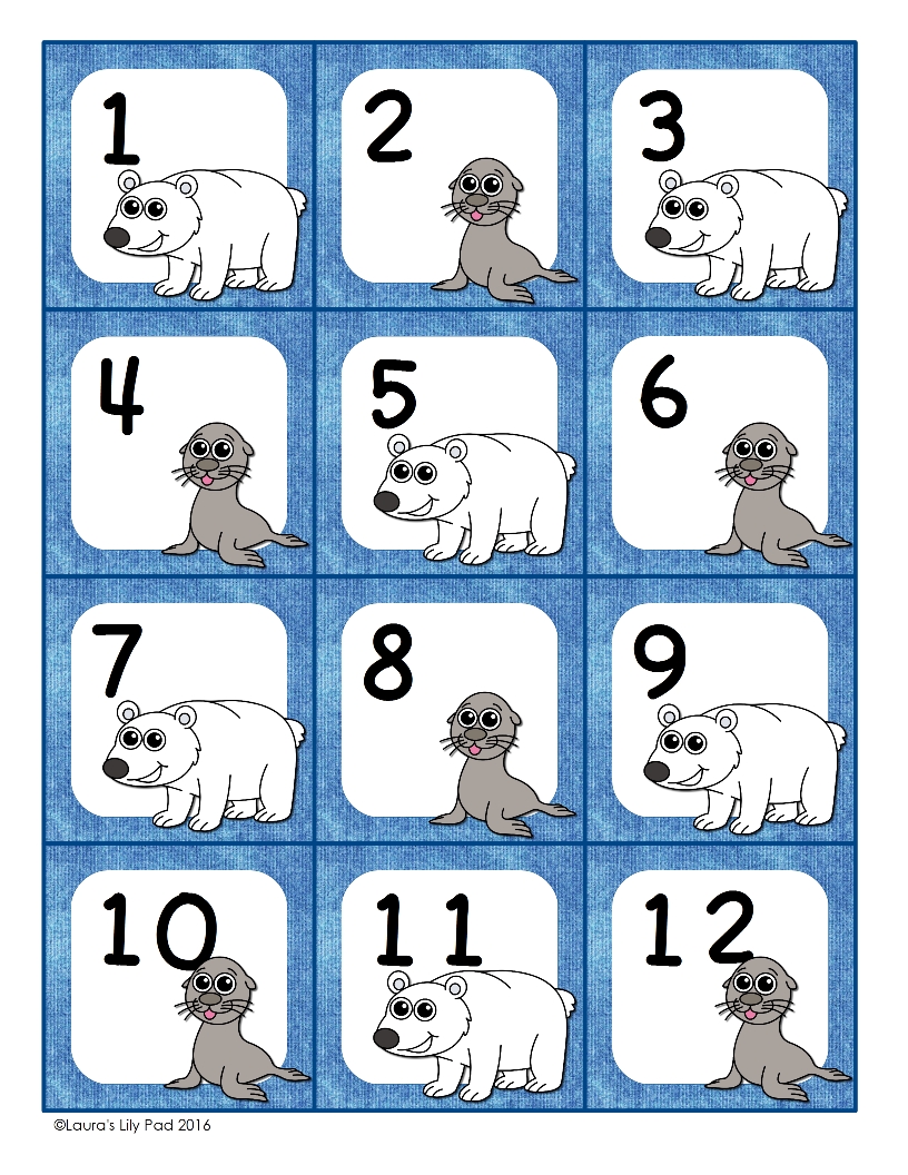 Calendar Number Cards Arctic Theme | Made By Teachers
