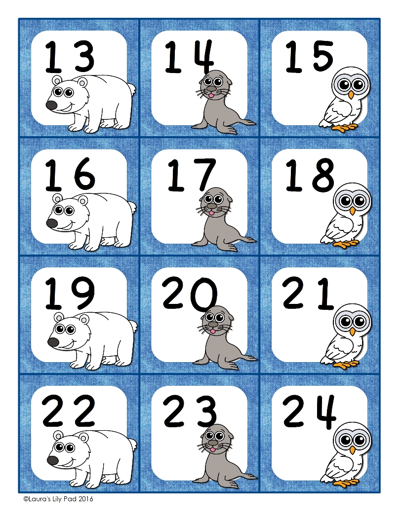 Calendar Number Cards Arctic Theme | Made By Teachers
