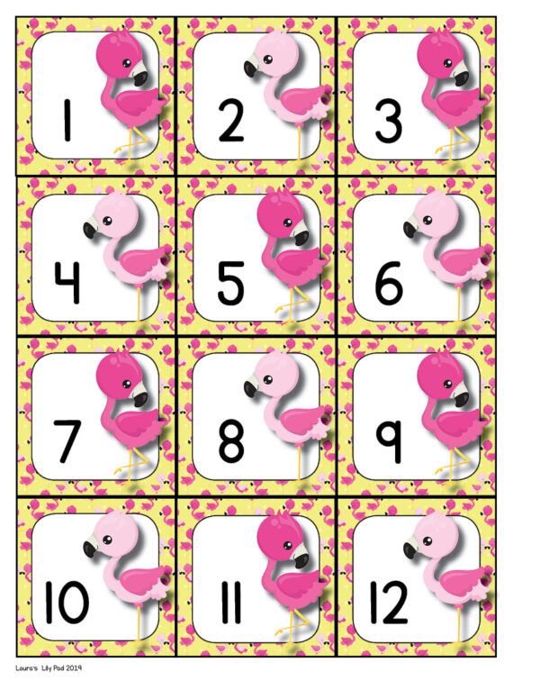 Calendar Number Cards Flamingo Theme | Made By Teachers