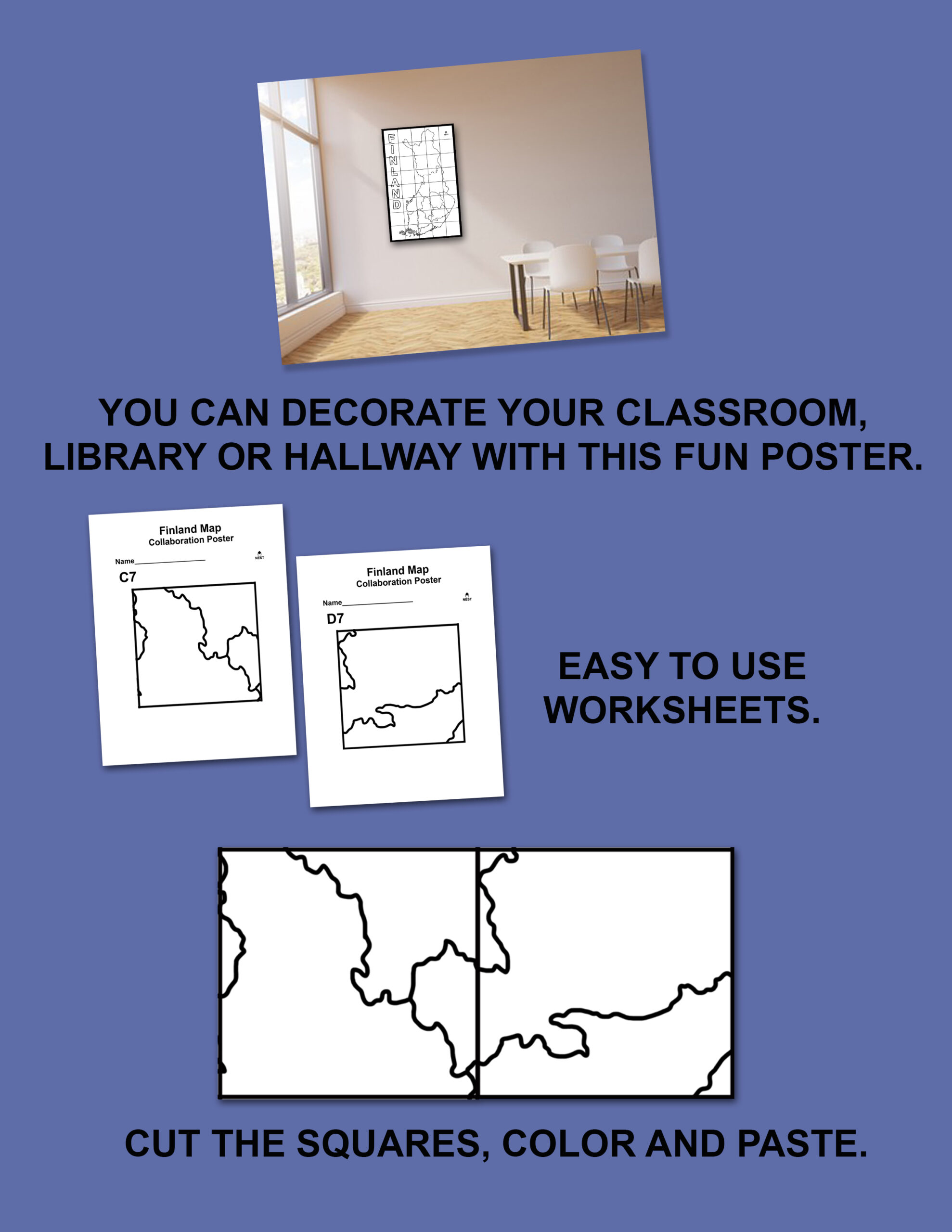 Finland Map Collaboration Poster | Made By Teachers