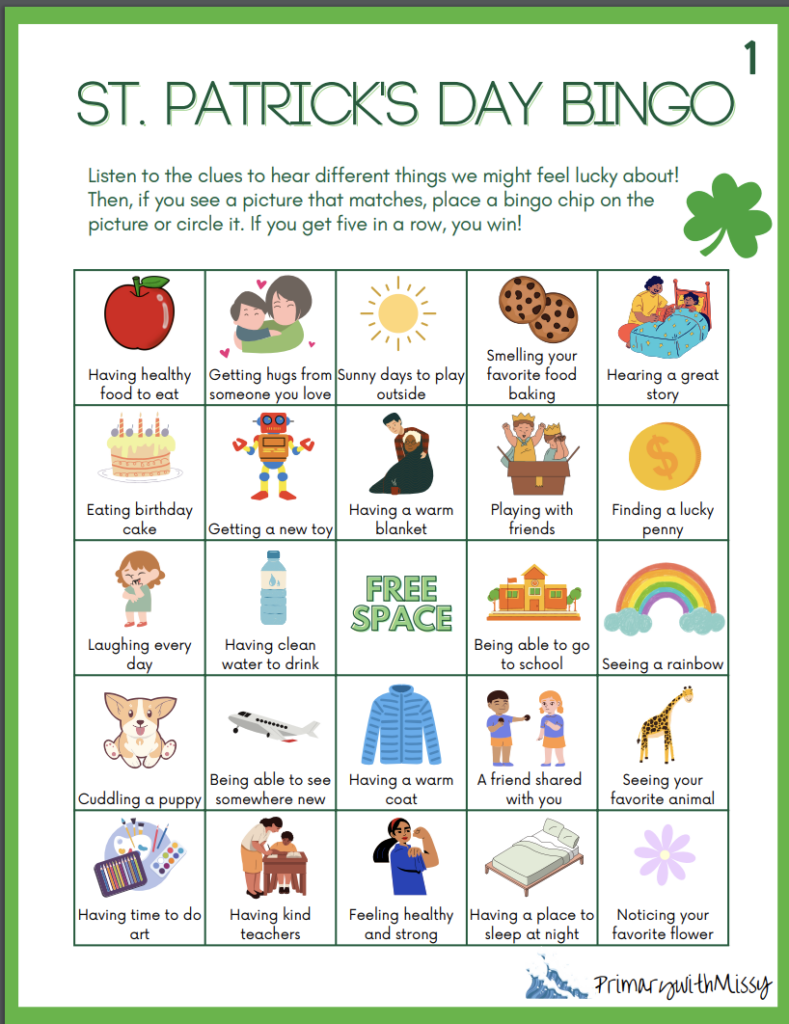 St. Patrick's Day Bingo Class Game | Made By Teachers