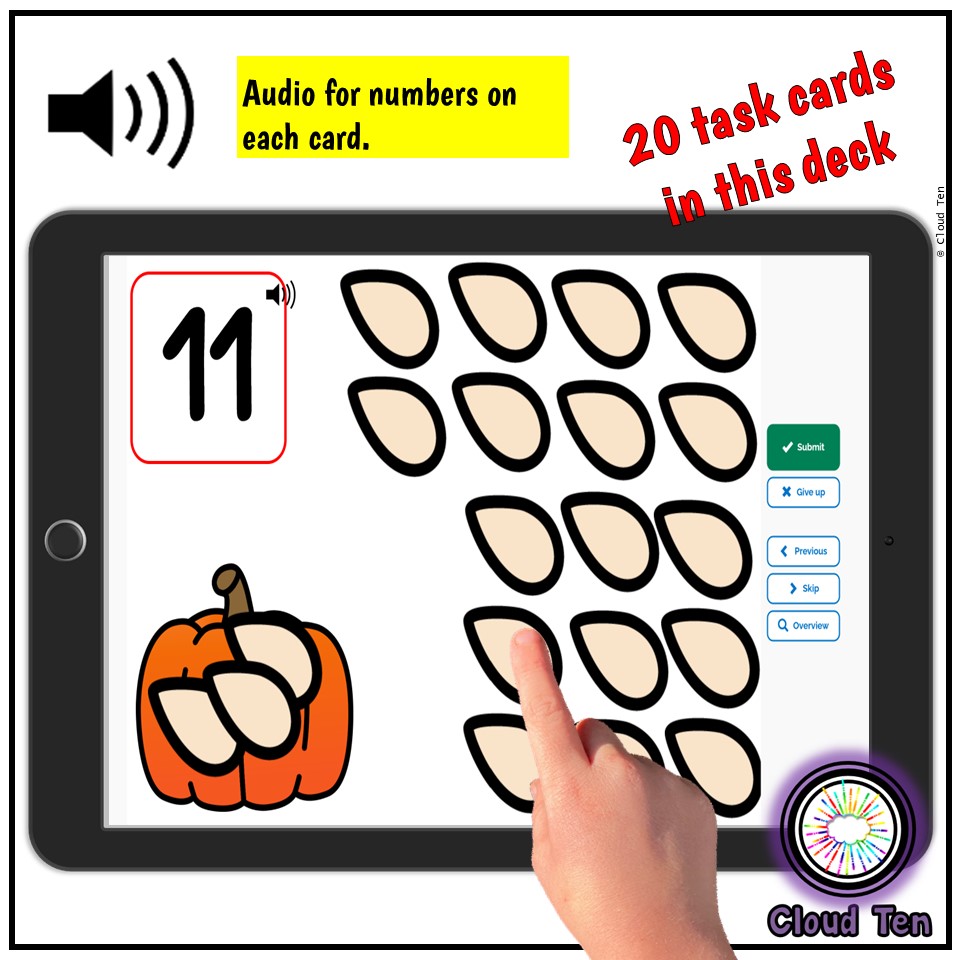 Counting to 20 Digital Task Cards | Boom Cards™ | Made By Teachers