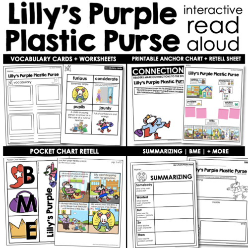 Lilly's Purple Plastic Purse Read Aloud + Sequencing Craft | RETELL ...
