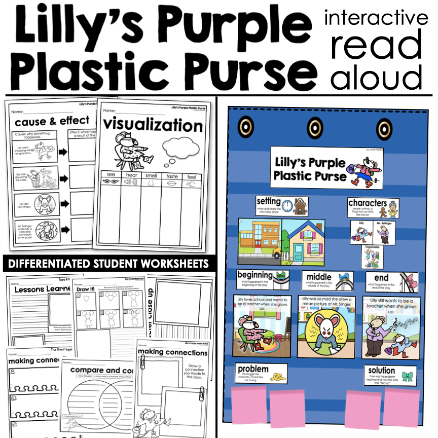 Lilly's Purple Plastic Purse Read Aloud + Sequencing Craft | RETELL ...