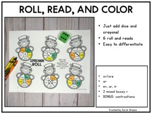 St. Patrick's Day Bossy R Roll & Read | Made By Teachers