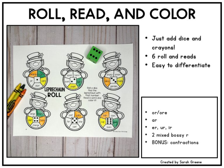 St. Patrick's Day Bossy R Roll & Read | Made By Teachers