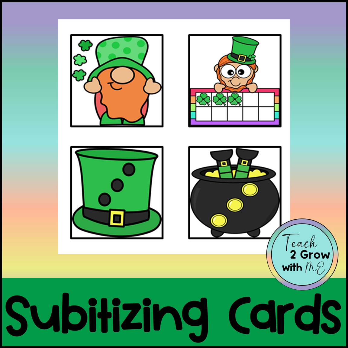 St. Patrick's Day Number Sense Sort and Match 1-6 Math Center Activity ...