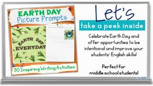 Earth Day Writing Prompts - Narrative Picture Creative Activities and ...