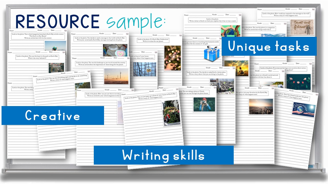 Earth Day Writing Prompts - Narrative Picture Creative Activities and ...