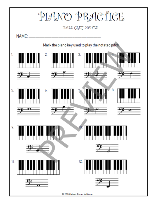MORE Piano Worksheets for Beginners | Made By Teachers
